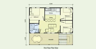 China Prefab Light Steel Structure Beach Bungalows Wooden Look House wooden house for sale
