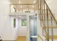 China Prefabricated Light Steel Frame Tiny House On Wheels Long Life Span Tiny Prefab Homes for sale