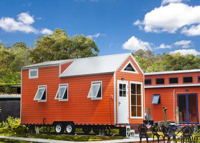 China AS/NZS Certified Light Steel Tiny House On Wheels – Prefab Mobile Home With Trailer for sale