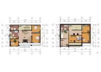 China Light Steel Frame Prefab Villa Single Storey Modern Bungalow 100 Year Structure for sale