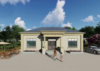 China Earthquake Proof Light Steel Frame EPS Sandwich Tile Prefabricated House Kits for sale