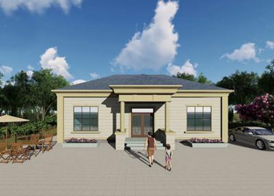 China Earthquake Proof Light Steel Frame EPS Sandwich Tile Prefabricated House Kits for sale