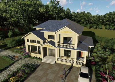 China ICC-ES Certification Prefabricated House Villas Light Steel Frame House With Best Price for sale