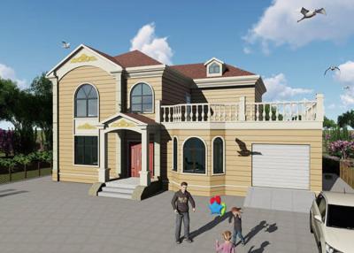 China Laminated Anti Wind Wpc Board Ultra Modern Prefab Homes Light Steel Frame House Kits for sale