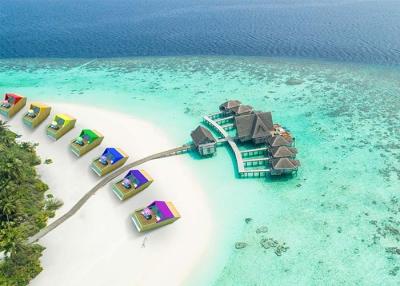 China Belize / Maldives Overwater Bungalow With Light Steel , Over The Water Bungalows for sale