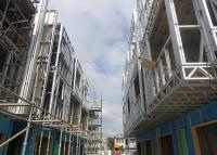 China Steel Structure Labor Prefabricated Apartment Buildings / Manufactured Modular Homes for sale