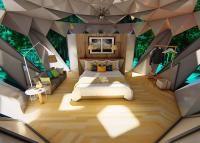 China Light Steel Frame Movable Prefab Modular Home Geodesic Dome House Bungalow Kits for sale