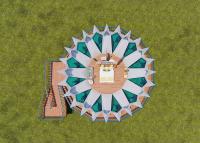 China Light Steel Frame Movable Prefab Modular Home Geodesic Dome House Bungalow Kits for sale