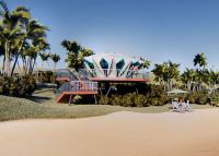 China Light Steel Frame Movable Prefab Modular Home Geodesic Dome House Bungalow Kits for sale