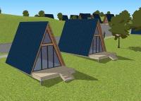 China Australia Standard Light Steel Prefabricated Triangle Building With WPC Board Wall for sale