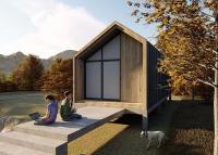 China Light Steel Frame Prefabricated Manufactured Homes Garden Studio Modern Design Tiny Houses for sale