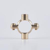 China Chrome Plated Pipe Clamp Industrial Brass Holder for Plumbing Pipes for sale