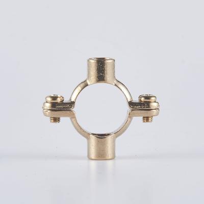 China Chrome Plated Pipe Clamp Industrial Brass Holder for Plumbing Pipes for sale