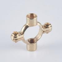 China Industrial Brass Pipe Clamp for Securing Pipes Chrome Plated Easy Installation for sale