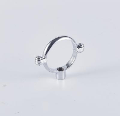 China Easy Install Brass Pipe Clamp For Plumbing Industrial Applications Chrome Plated Clamp for sale