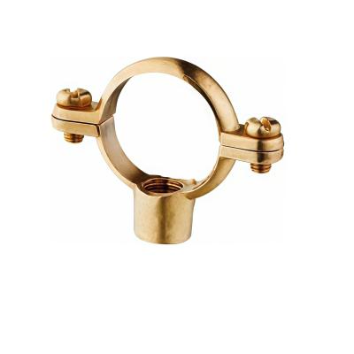 China Easy to Install Brass Pipe Clamp with Durable Brass Material and Protective Surface Treatment for Plumbing and Industrial for sale