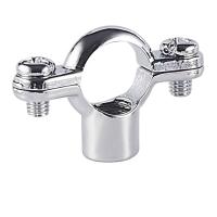China Brass Pipe Clamp sturdy brass pipe fixture designed to accommodate wide pipe diameters providing support in plumbing systems for sale