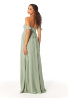 China Off Shoulder Chiffon Maternity Bridesmaid Dress Long A-Line with Sweep Train Sizes US 2-26W for sale