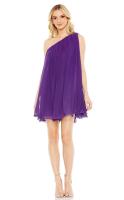 China Custom Sleeveless One Shoulder Chiffon Short Wedding Cocktail Dress A Line Size 2 16 for sale