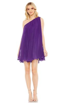 China Custom Sleeveless One Shoulder Chiffon Short Wedding Cocktail Dress A Line Size 2 16 for sale