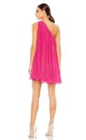 China Custom Sleeveless One Shoulder Chiffon Short Wedding Cocktail Dress A Line Size 2 16 for sale