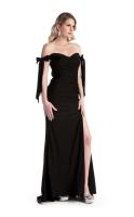 China Custom Made Floor-Length Off-Shoulder Sheath Satin Party Long Cocktail Dress US 2-26W for sale