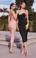China Make a Statement with this Lavishing Ruched Pattern Fitted Maxi Length Cocktail Dress for sale