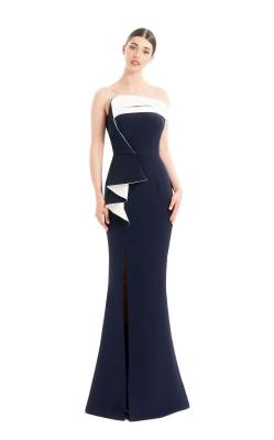 China Custom Off Shoulder Single Sleeve Ruffle Mother Gown with Slit Satin Fabric US 2-26W for sale