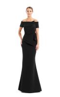 China Custom Made Floor-Length Strapless Off Shoulder Short Sleeve Mother of Bride Dress Satin Sizes 2-26W for sale