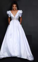 China Organza Ball Gown Quinceanera Dress Plunging V-Neckline Beaded Waistband Size 2-26W for sale