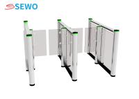 China Glass Fastlane Turnstile Barcode Scanner / Card Reader Security Turnstile Gate for sale