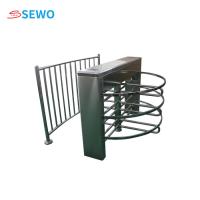 China SUS304 Stainless Steel Semi-Automatic Half Height Turnstile Gate 45 People/Minute 1400mm Height for sale