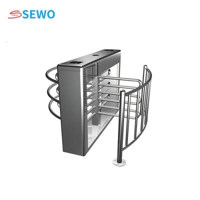 China SUS304 Stainless Steel Semi-Automatic Half Height Turnstile Gate 45 People/Minute 1400mm Height for sale