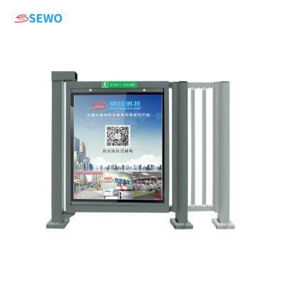 China SEWO C330S-III Advertising Pedestrian Gate with 680×1085mm Display Panel and 180kg Magnetic Lock for Access Control for sale
