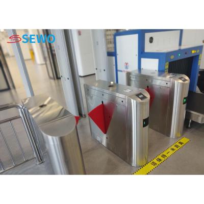 China SEWO-Y6-116 Flap Barrier Turnstile Gate 1200×300×1050mm 30-40 People/Minute Access Control System for sale