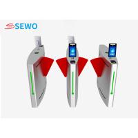 China SEWO-Y1-302 Automatic Security Flap Barrier Gate System with 45 People/Minute Capacity and 600-900mm Width for sale