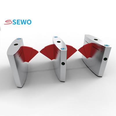 China Ultra Wide Flap Barrier Gate Turnstile - 600-900mm Passage Width, 45 People/Minute Capacity for sale