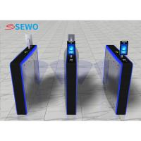 China SEWO Y1-303 Flap Barrier Turnstile with QR Code Scanner - 45 People/Minute Capacity, 600-900mm Width for sale