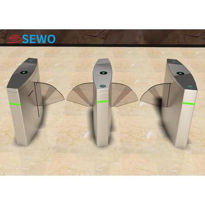 China SEWO-Y2-300 Ultra Wide Flap Barrier Gate 600-900mm Passage Width 45 People/Minute Capacity for sale