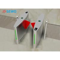 China SEWO-Y1-302 Automatic Security Flap Barrier Gate System with 45 People/Minute Capacity and 600-900mm Width for sale