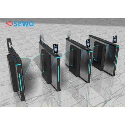 China SEWO-Y6-150 Flap Barrier Gate - 1100mm Passing Width, 40 People/Minute Capacity, Stainless Steel Access Control for sale