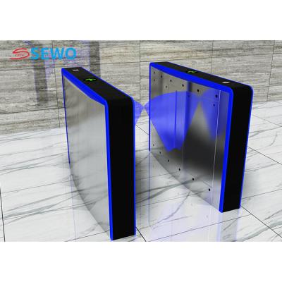China SEWO-Y1-303 Face Recognition Flap Barrier Gate with Fingerprint & RFID Reader - 45 People/Minute, 600-900mm Width for sale