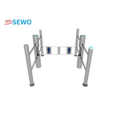 China SEWO-5311-L Pedestrian Swing Turnstile Gate 1200mm Passage Width 304 Stainless Steel for Supermarket Access Control for sale