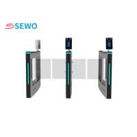 China Luxury Black Swing Barrier Turnstile 1400×150×1000mm with 40 People/Minute Capacity for Access Control for sale