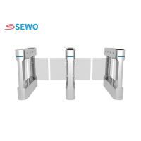 China AC220V Stainless Steel Swing Barrier Turnstile Gate - 45 People/Minute Capacity, 1200×180×980mm Dimensions for sale