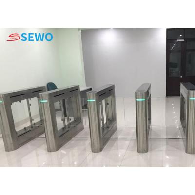 China SEWO B6-218 Automatic Swing Barrier Turnstile with Card Reader - 1200×180×980mm Stainless Steel, 45 People/Minute for sale