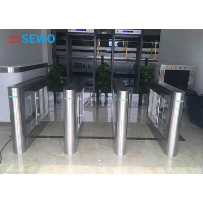 China SEWO B6-218 Swing Gate Turnstile - 1200x980mm Stainless Steel Access Control Barrier with 45 People/Minute Capacity for sale
