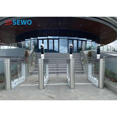 China SEWO B6-218 Stainless Steel Swing Barrier Gate 1200×980mm 45 People/Minute Access Control System for sale