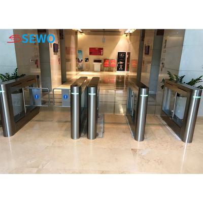 China SEWO B6-218 Optical Barrier Turnstile 1200x980mm Swing Gate with 45 People/Minute Capacity and 3 Million Cycle Durability for sale