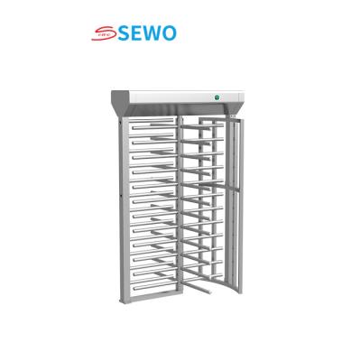China SEWO Full Height Turnstile Gate 2200mm Height 45 People/Min Capacity for Gyms Subway Security for sale